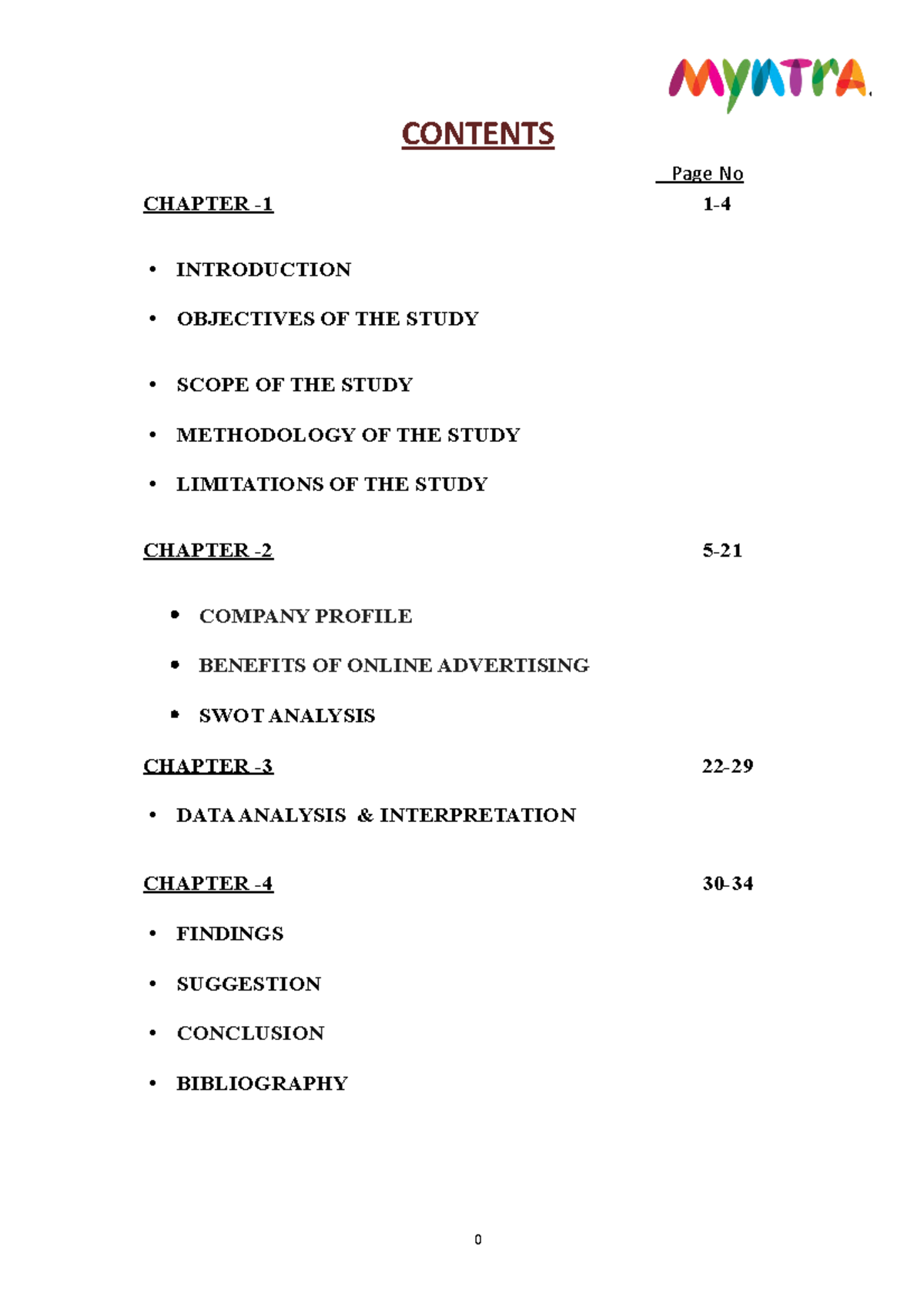 470777427-Myntra-Project - CONTENTS Page No CHAPTER -1 1 ...