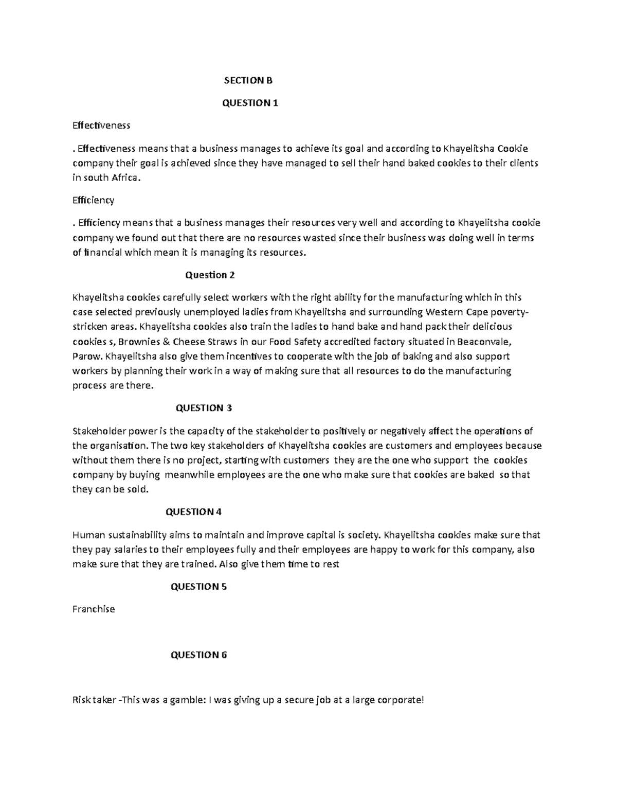 Commerce 100 - This notes will make you understand more - SECTION B ...