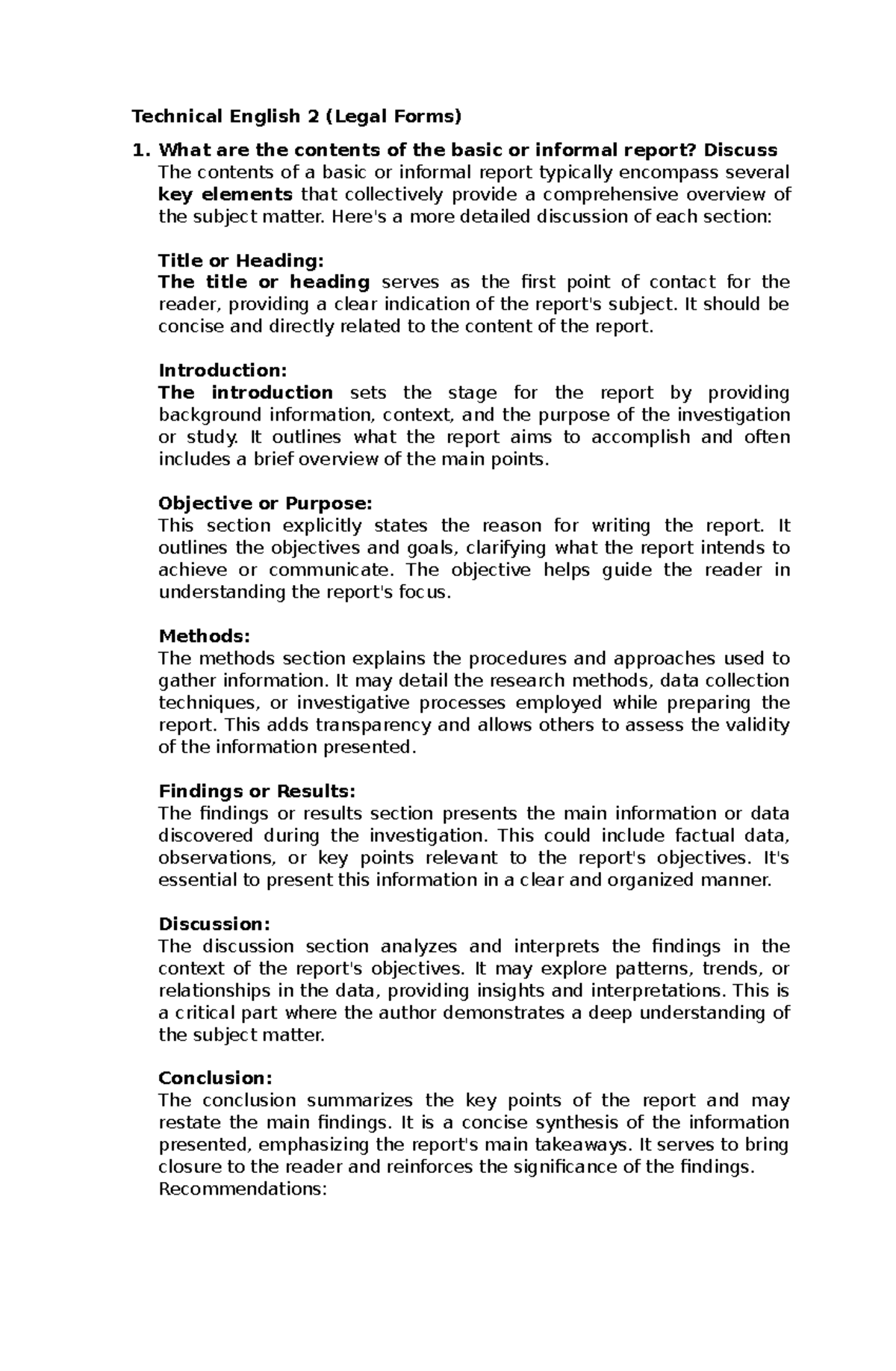 Techl English 2 Output No - Technical English 2 (Legal Forms) What are ...