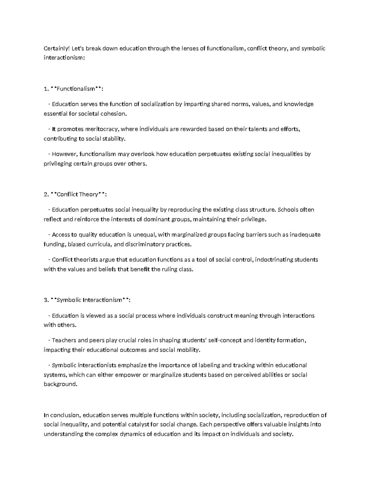 Assign 1 education - Certainly! Let's break down education through the ...