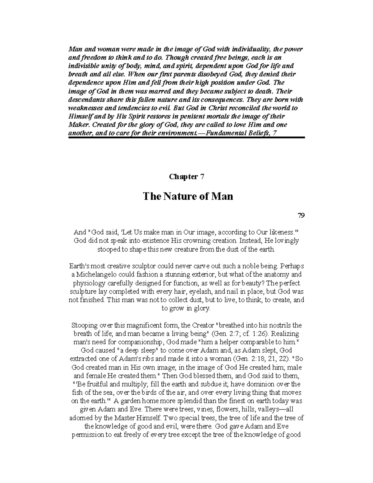 7 - none - Man and woman were made in the image of God with ...