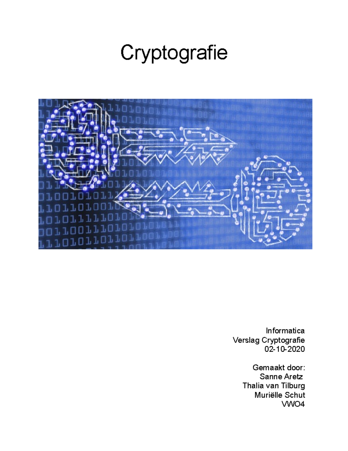Informatica cryptografie - Cryptografie Informatica Verslag ...