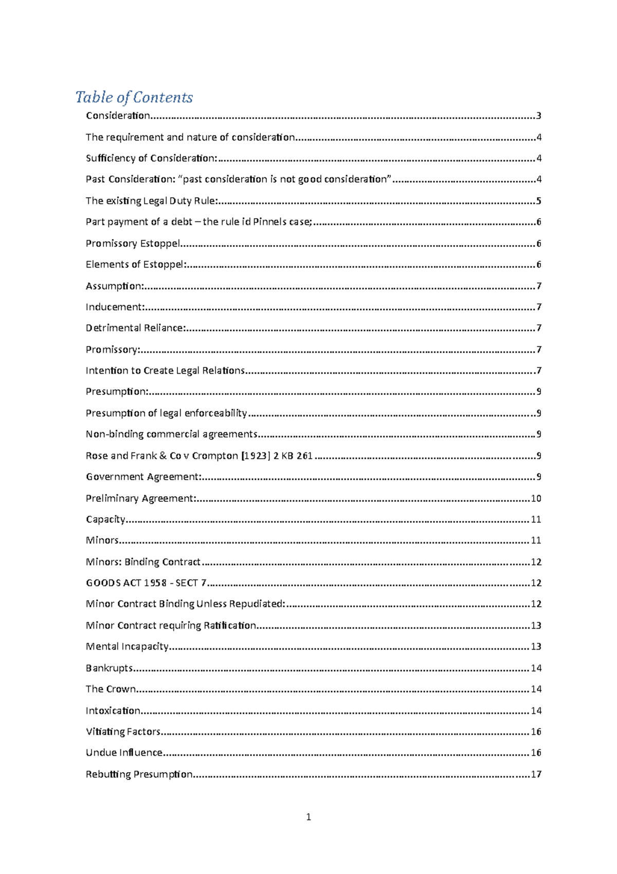 Specific exam revision - Table of Contents - Studocu
