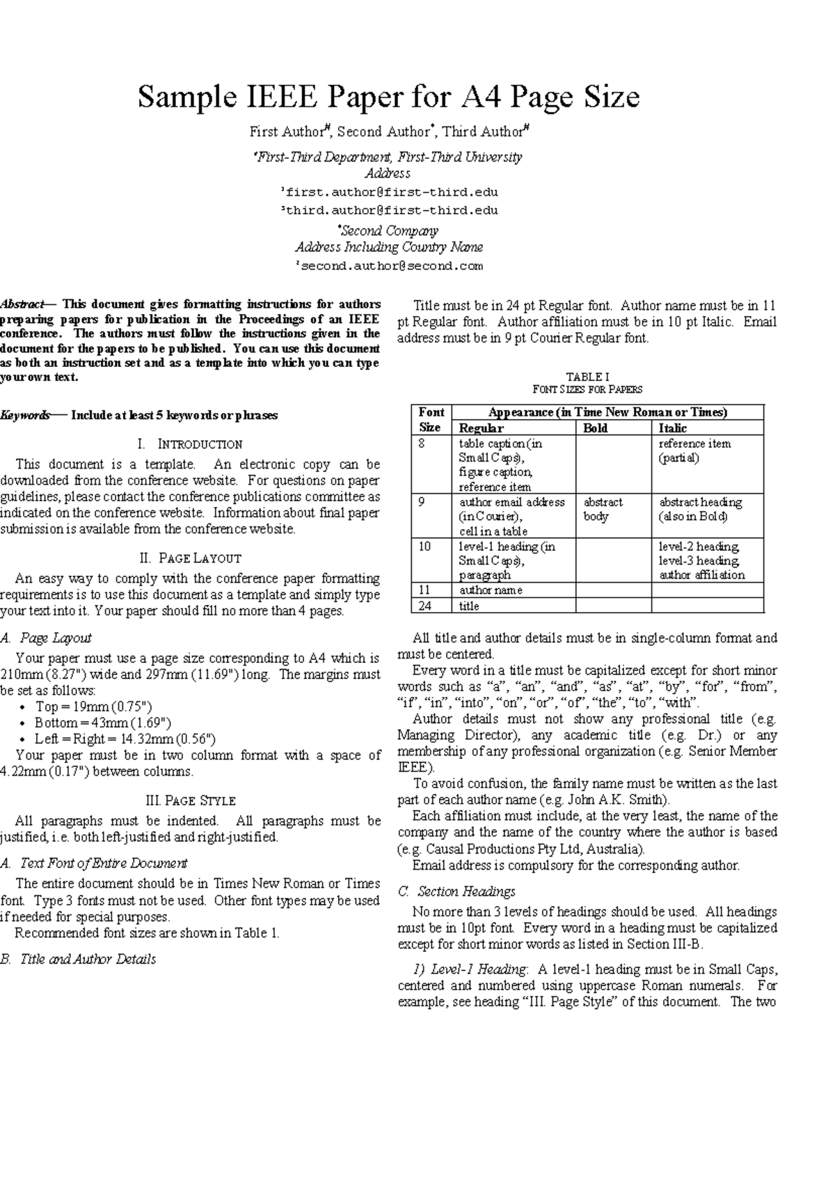 Template Icetia - ASSINGMENTS - Sample IEEE Paper for A4 Page Size First Author#, Second Author ...
