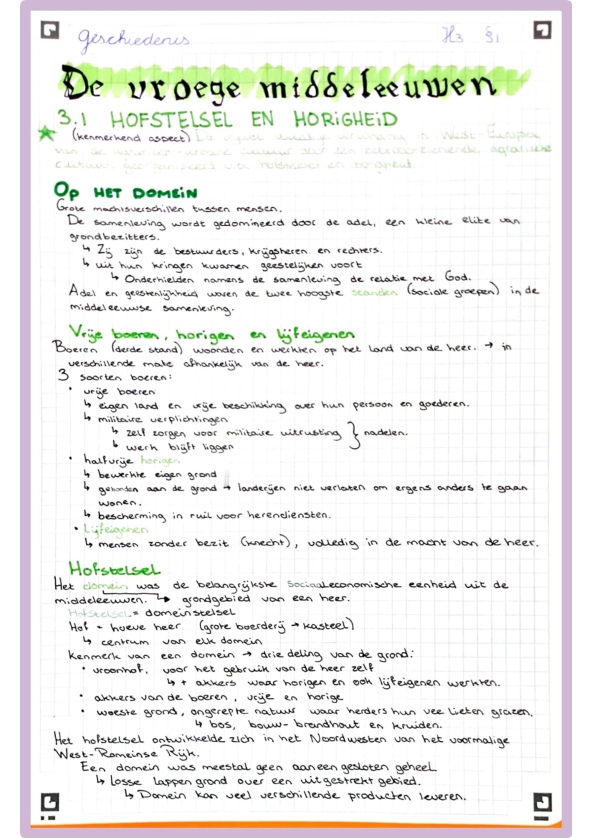H3 pas 1 2 3 en 4 De vroege middeleeuwen - Geschiedenis - Studeersnel
