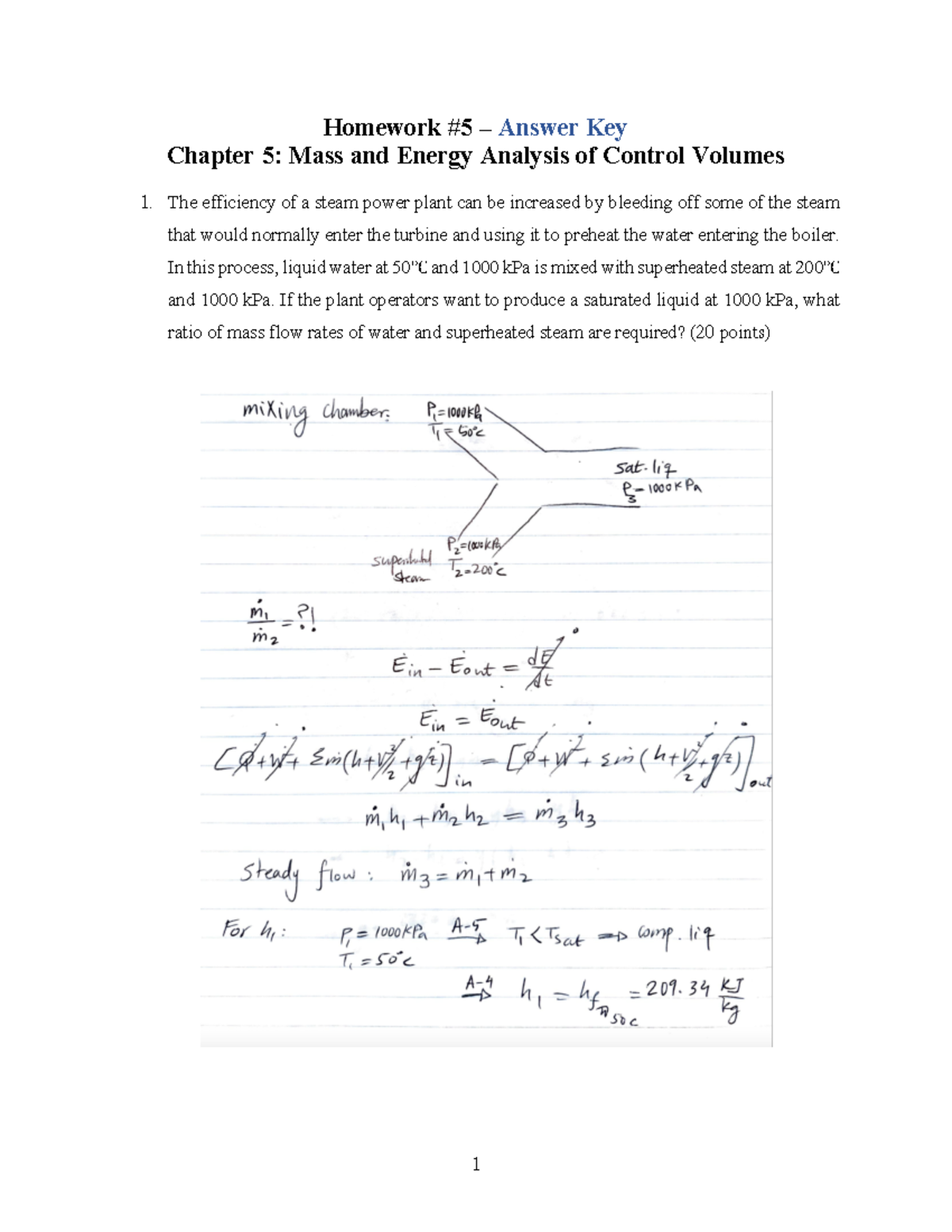 Sln - HW#5 - Fall Semester 2022 - Homework #5 – Answer Key Chapter 5 ...