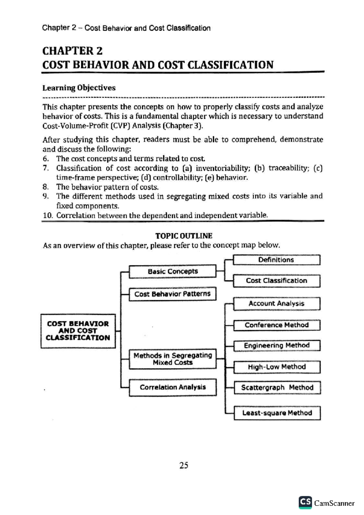 Chapter-2- Stracosman - CamScanner Chapter 2 — Cost Behavior and Cost Classification CHAPTER 2 ...