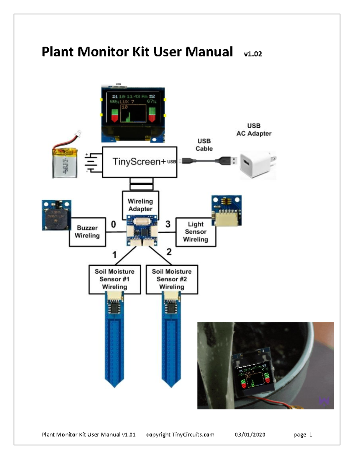 Plant Monitor User Manual v1 PROJECT - Plant Monitor Kit User Manual v1 ...