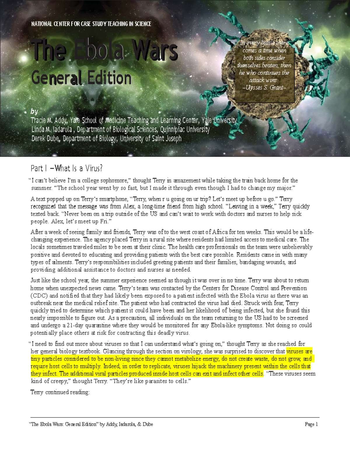 Ebola Case Study - ####### “The Ebola Wars: General Edition” by Addy ...