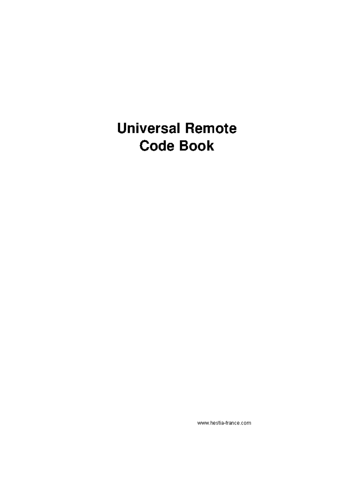 Code for decoding - Universal Remote Code Book CAPSONIC C 0002 ...