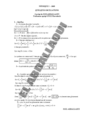 Cnc mp 2015 physique 1 corrige - cnc – 2015 – épreuve de physique I – MP – Corrigé Quelques ...