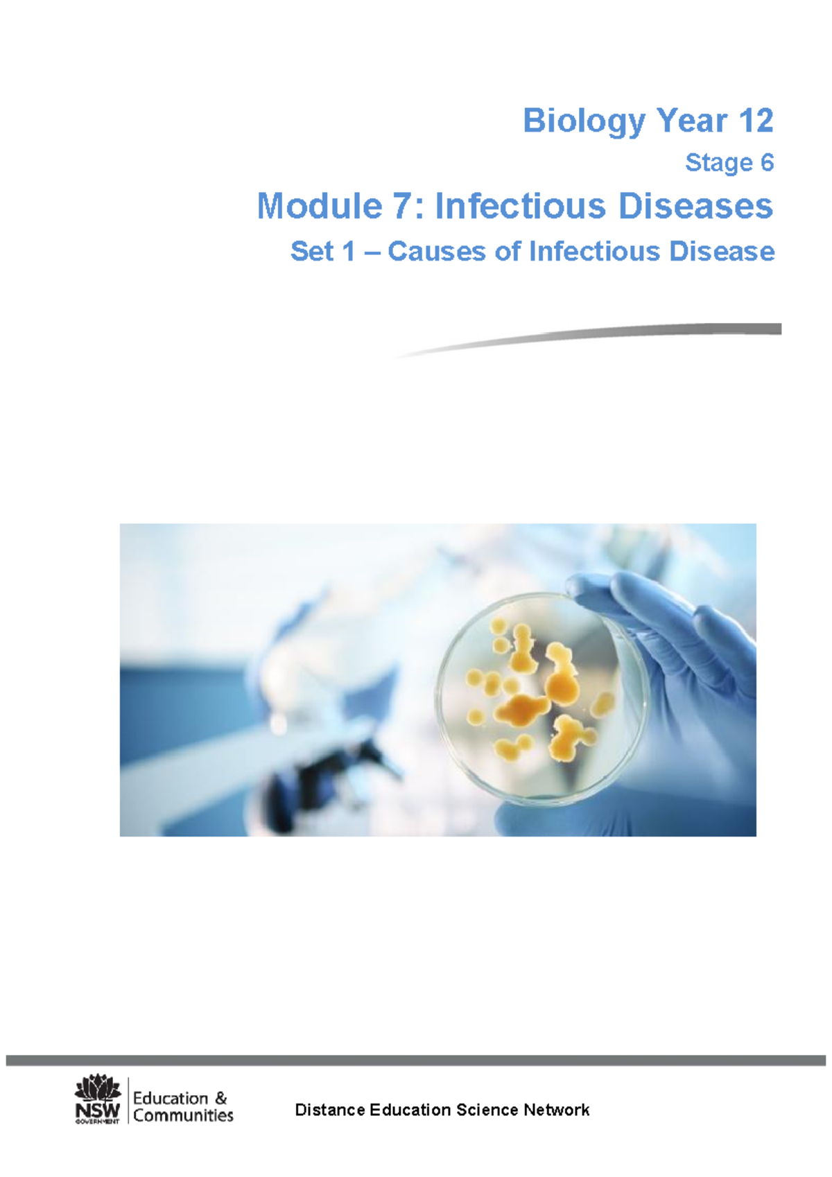 Set 1 - Causes of Infectious Disease - 1 Cells as the basis of life ...