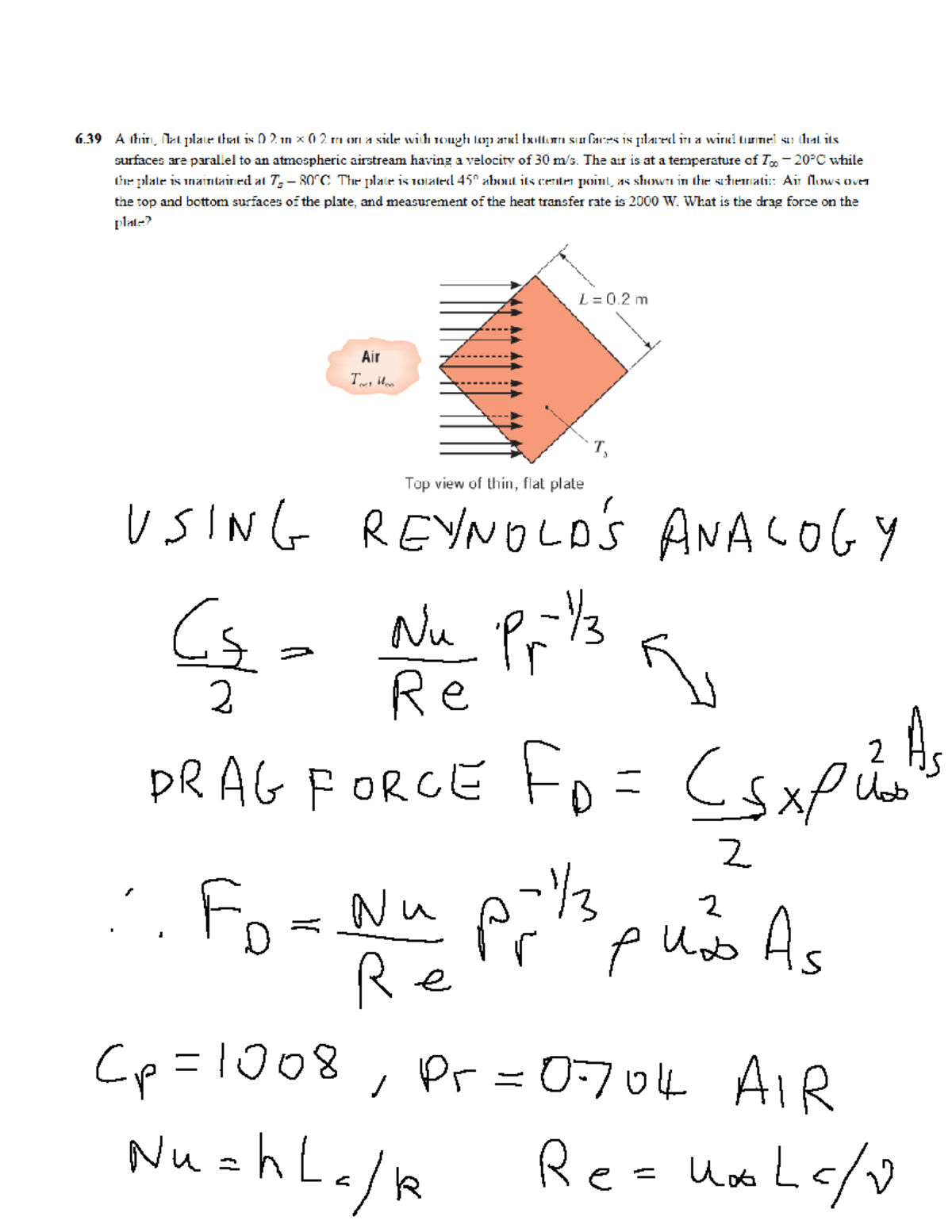 Example of Convection Exam with Solutions - ME 3345 - Studocu