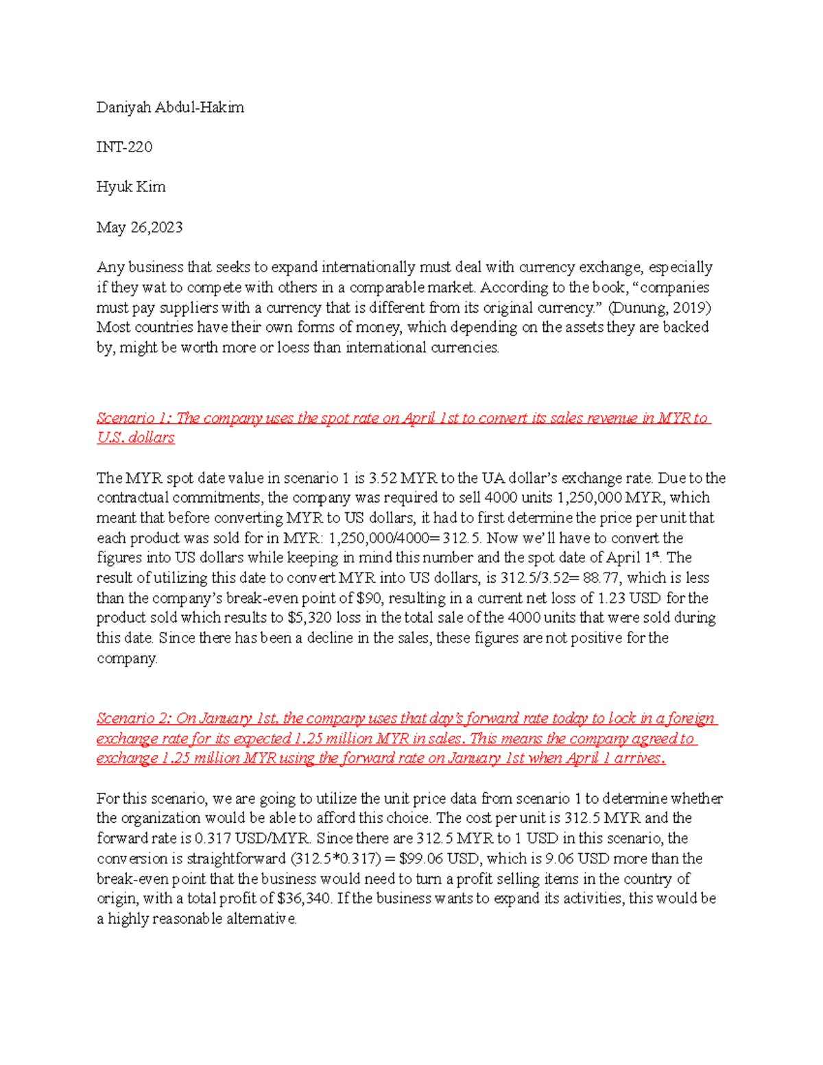 Module Four Assignment - Daniyah Abdul-Hakim INT- Hyuk Kim May 26, Any ...