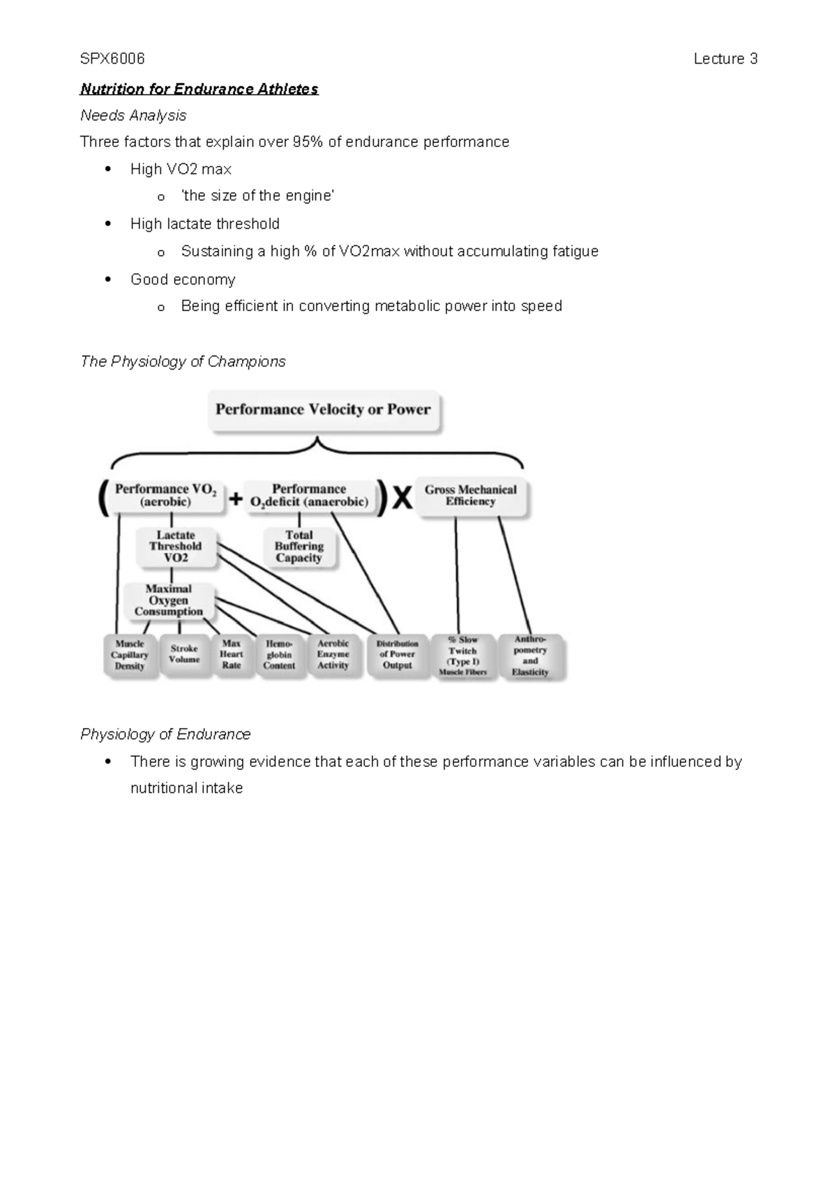 L3 - Nutrition for Endurance Athletes - Nutrition for Endurance ...