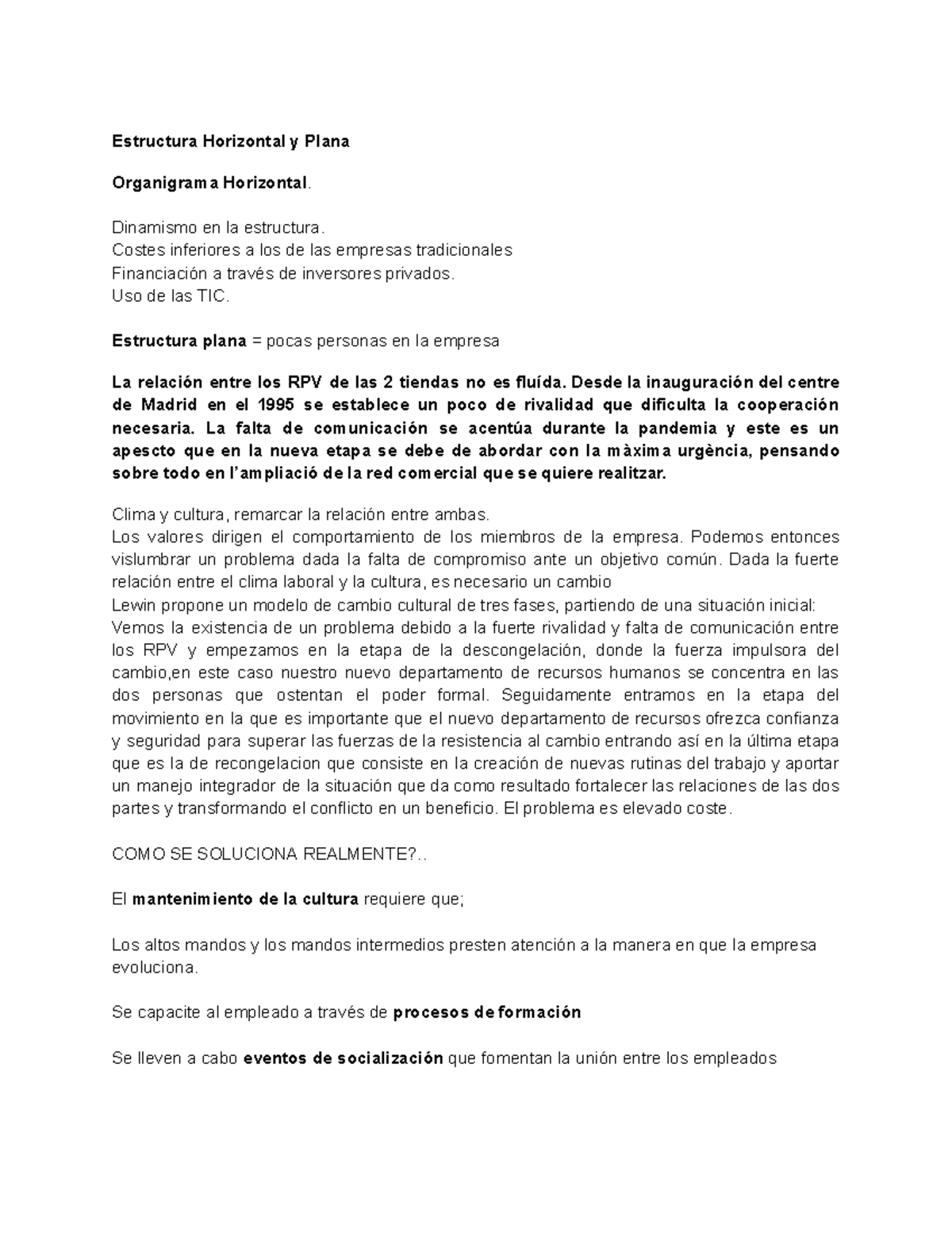 Recursos - dqsad - Estructura Horizontal y Plana Organigrama Horizontal ...