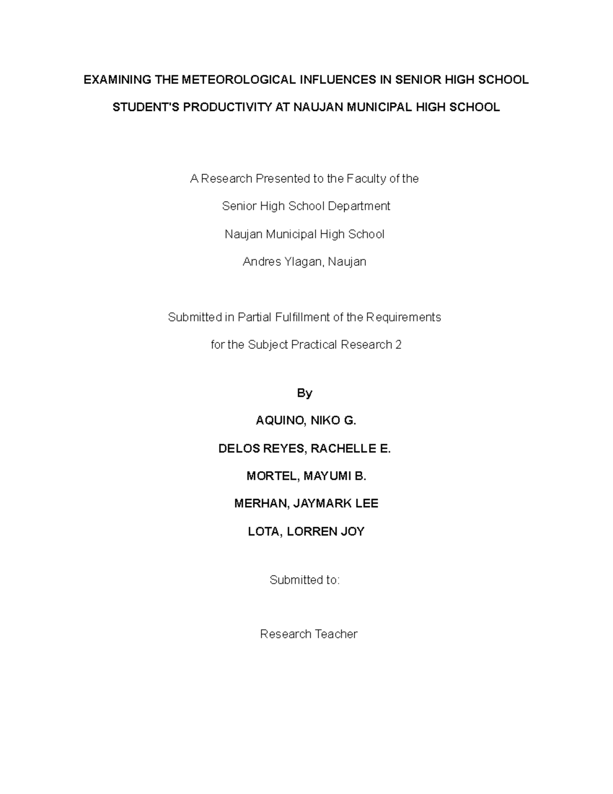 Chapter 1 Research-1-1 - EXAMINING THE METEOROLOGICAL INFLUENCES IN ...