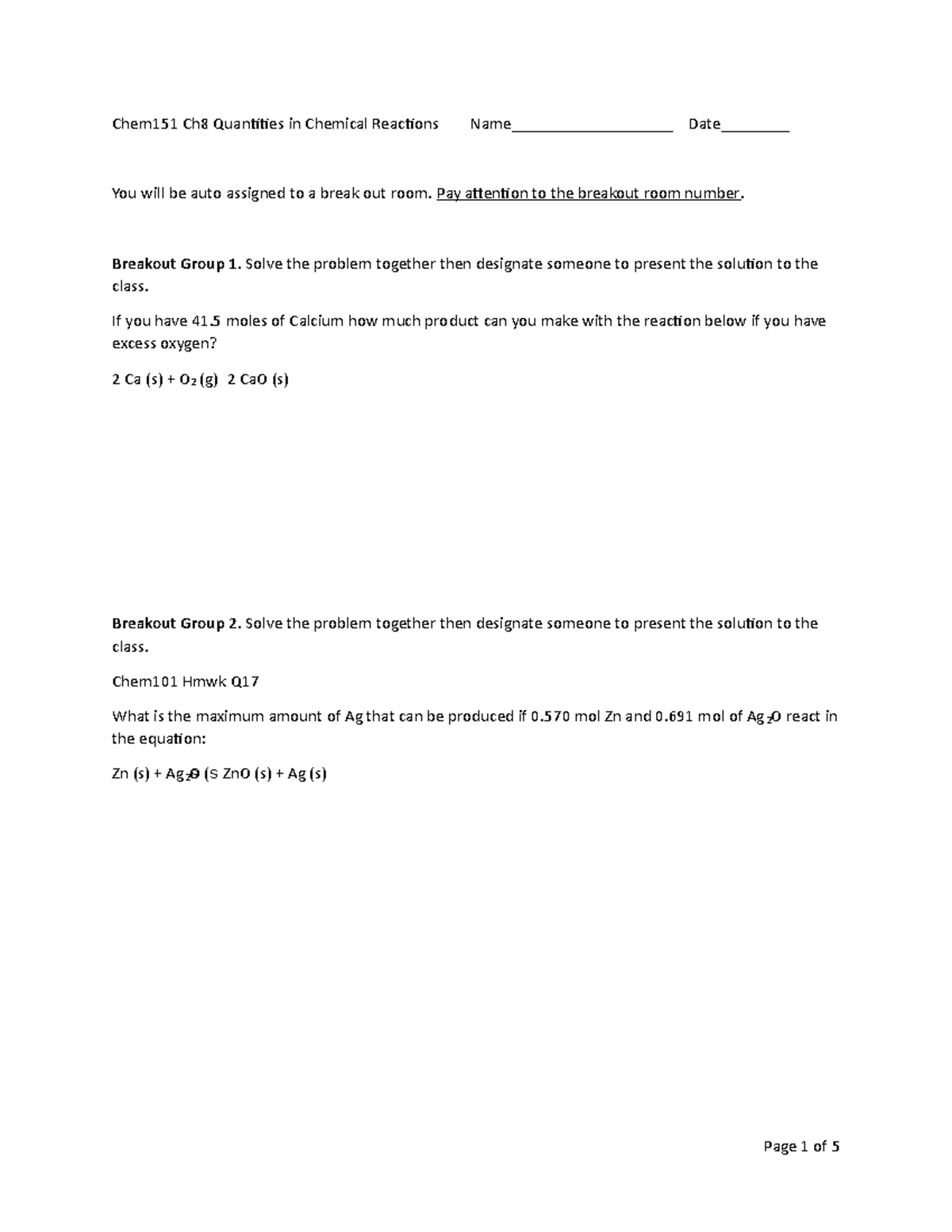 Ch8+Day2+Zoom+Activity+Stoichiometry - Chem151 Ch8 Quantities in ...