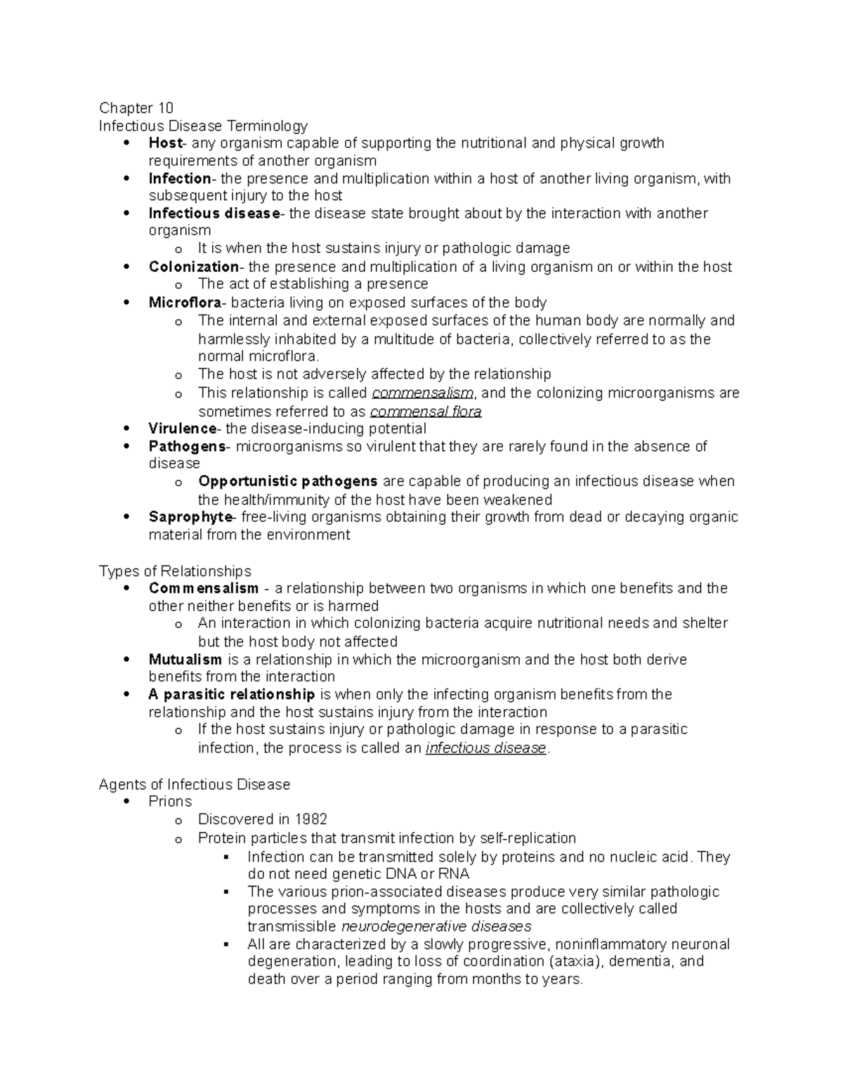 Chapter 10 - Porth's Pathophysiology - Chapter 10 Infectious Disease ...