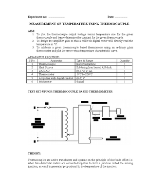 2.b Measurement of displacement using LVDT - Experiment No: - Date ...