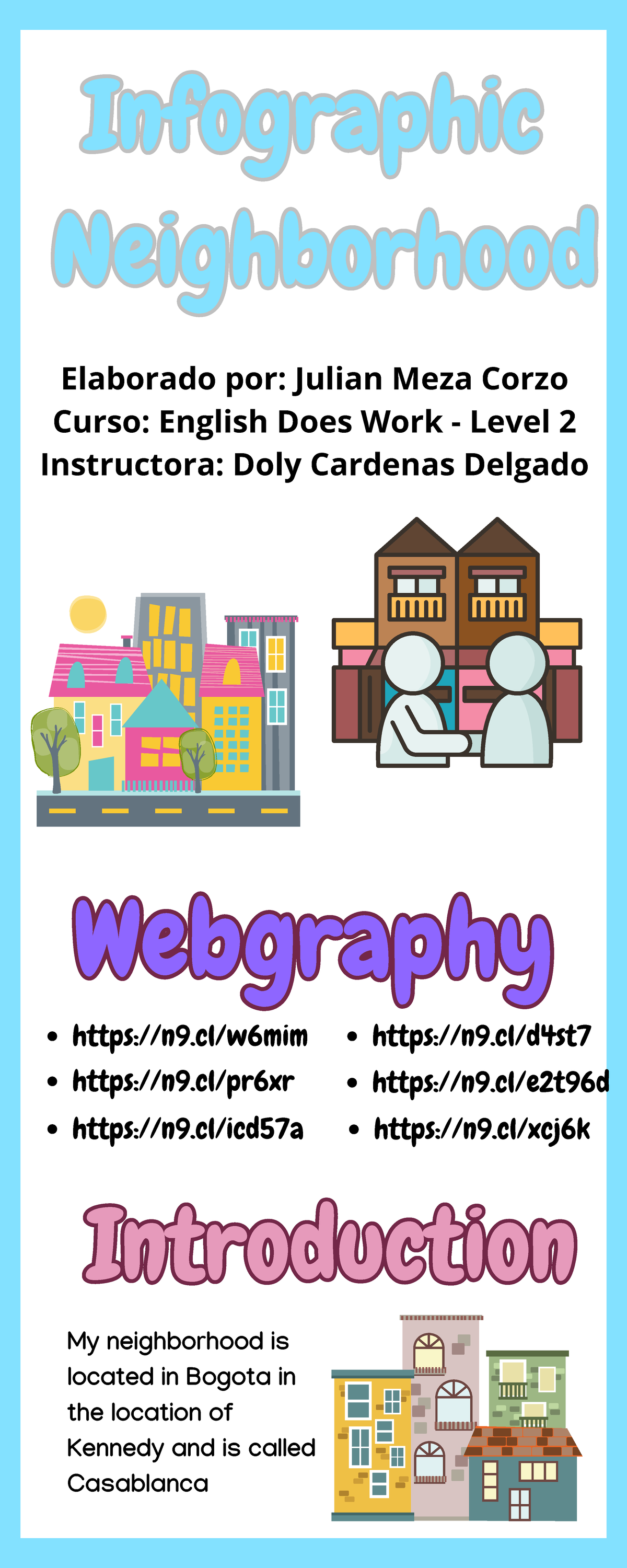 Infograpfhic Neighborhoord - English does works level 2 - Infographic ...