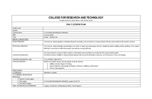 HE Cookery 9 Quarter 3 Module 1 - TLE - HE - COOKERY Quarter 3 – Module ...