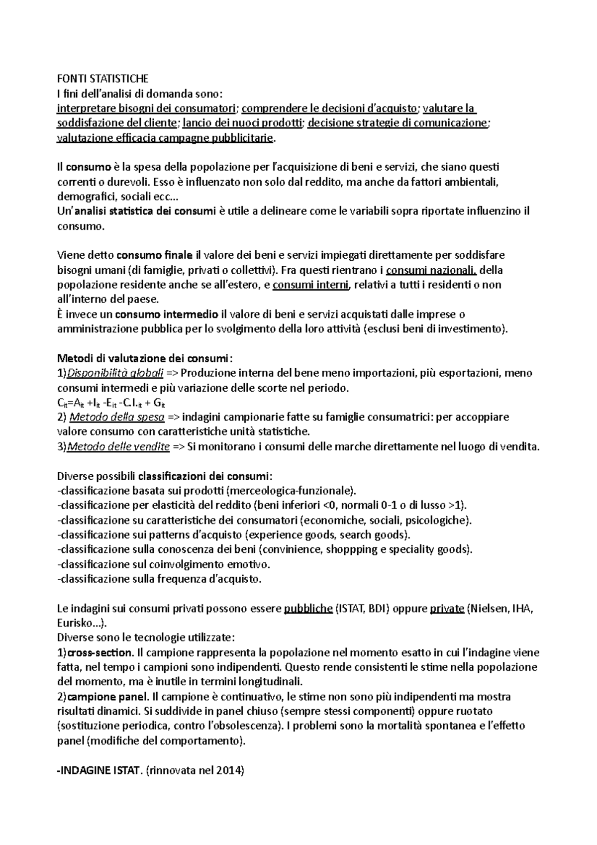 Libro integrato - Njnnj - FONTI STATISTICHE I fini dell’analisi di ...