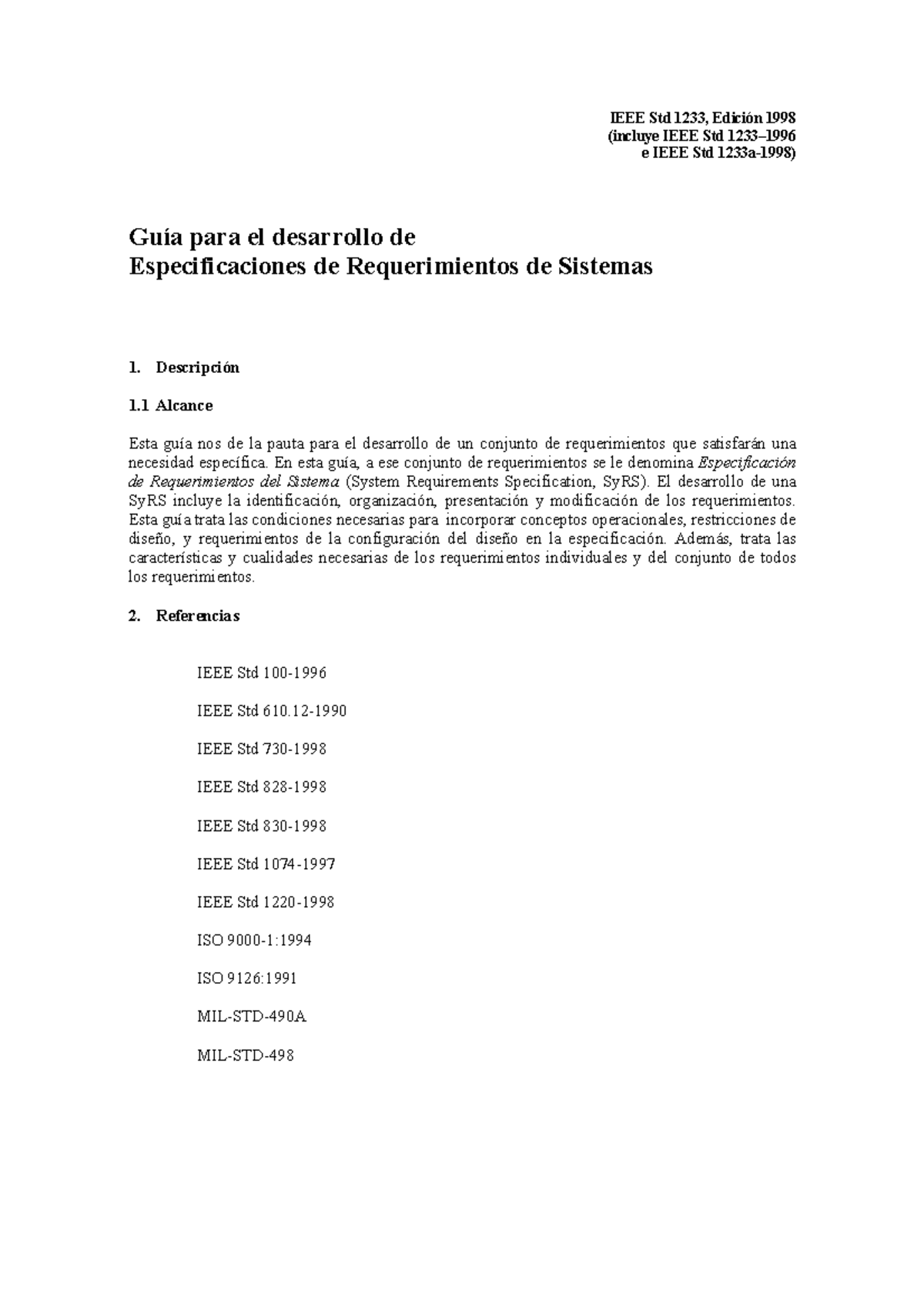 38837809 IEEE Std1233 1998 Esp Desarrollo de Especificacion de Reque ...