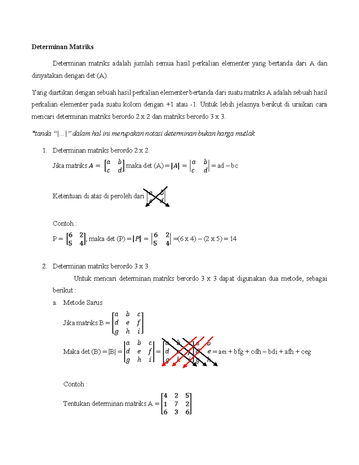 Determinan Matriks_Matematika - Determinan Matriks Determinan matriks ...