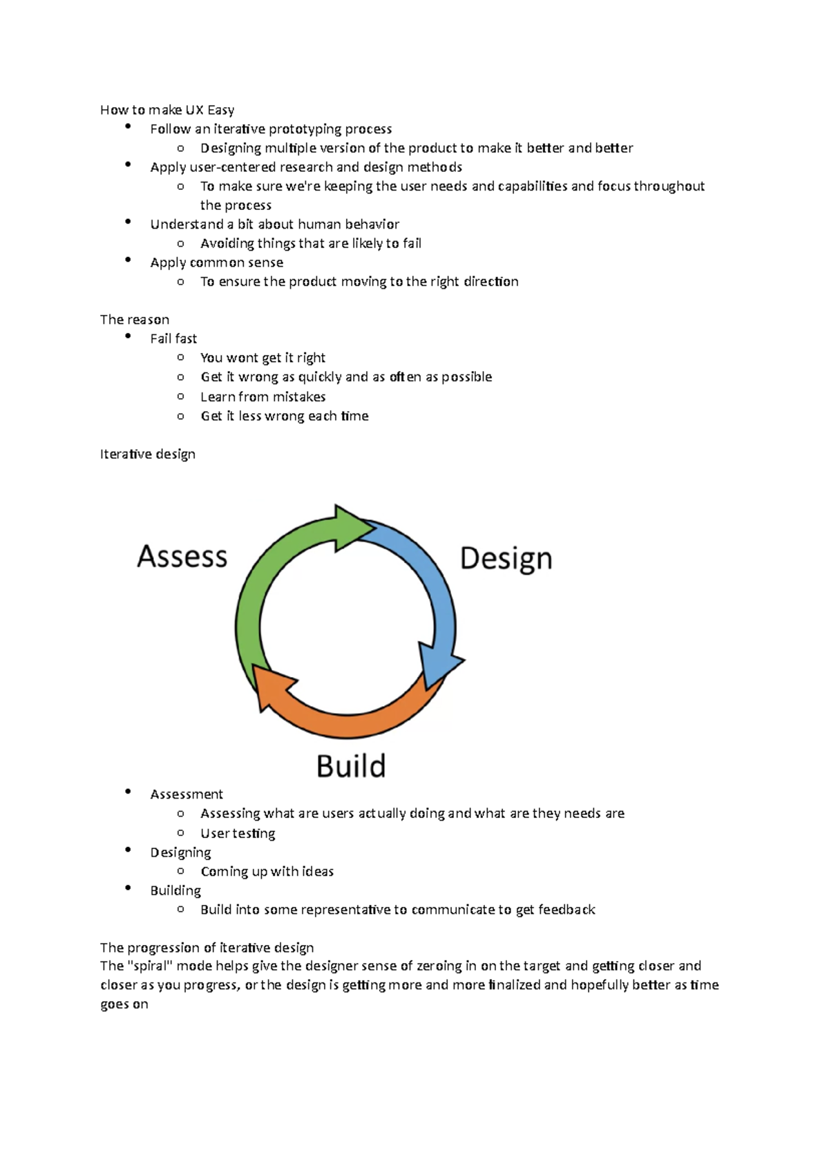 The UX Process - How to make UX Easy Follow an iterative prototyping ...
