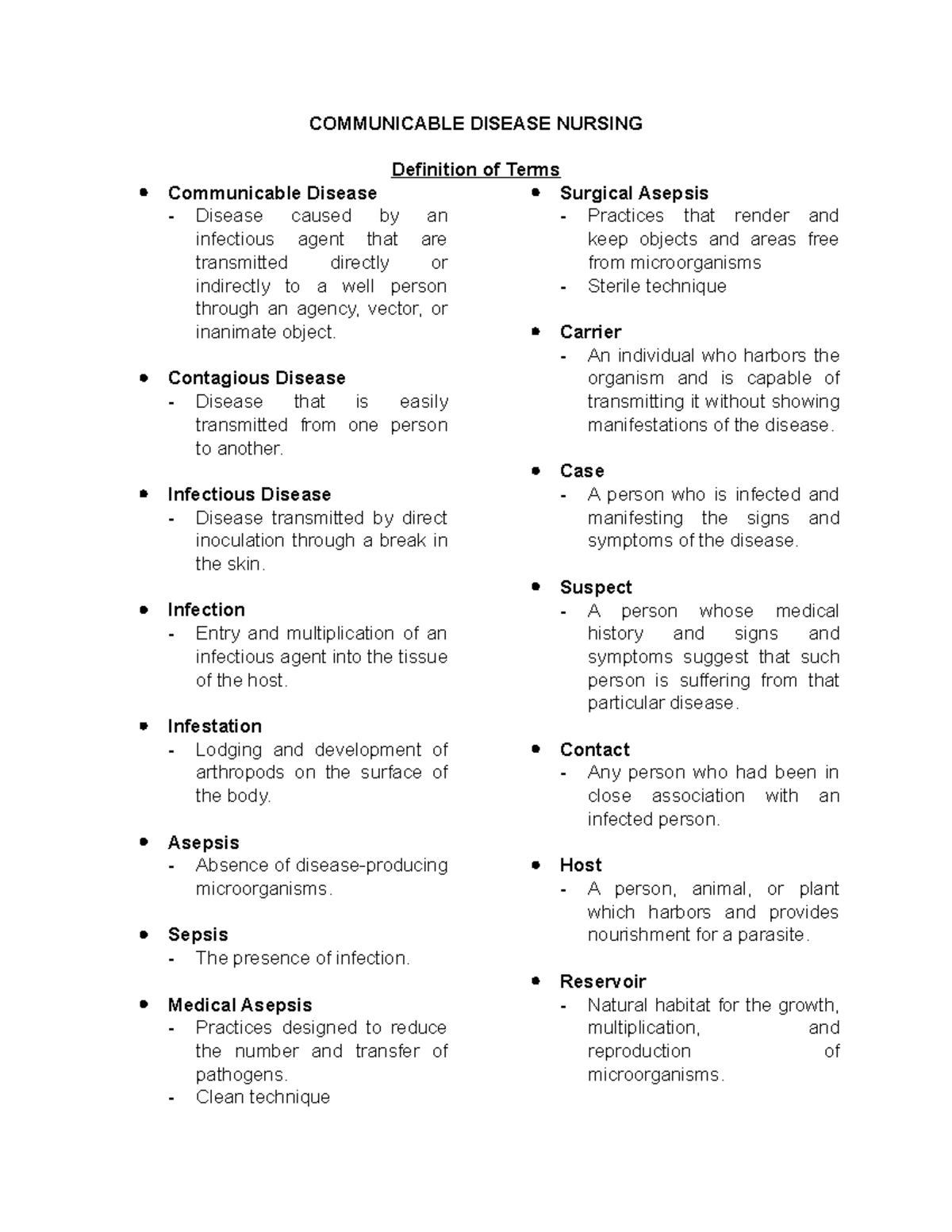 Introduction: Communicable Disease Nursing - COMMUNICABLE DISEASE ...