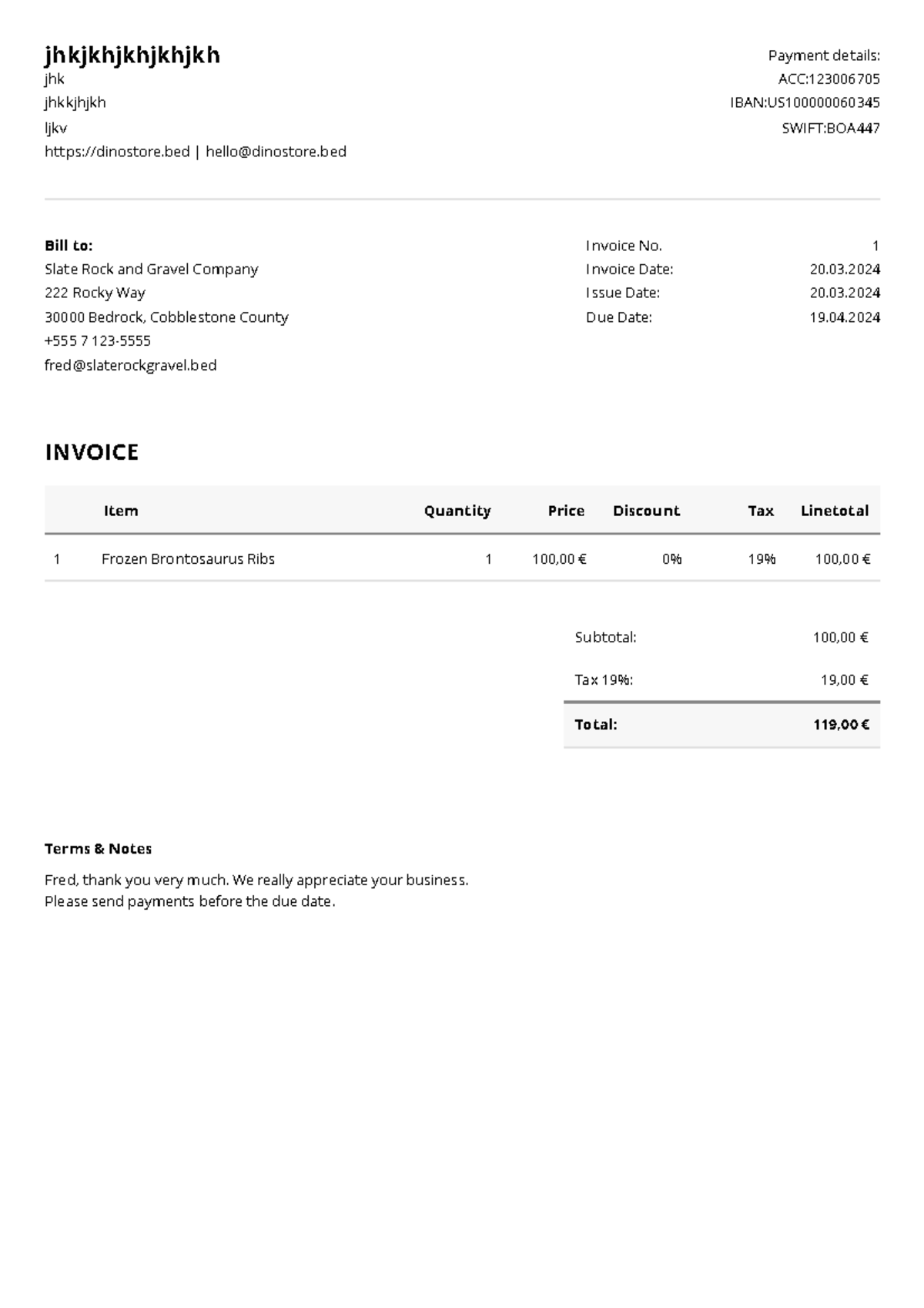 Invoice-4 - gfdfg - jhkjkhjkhjkhjkh jhk jhkkjhjkh ljkv dinostore | hello@dinostore Payment ...