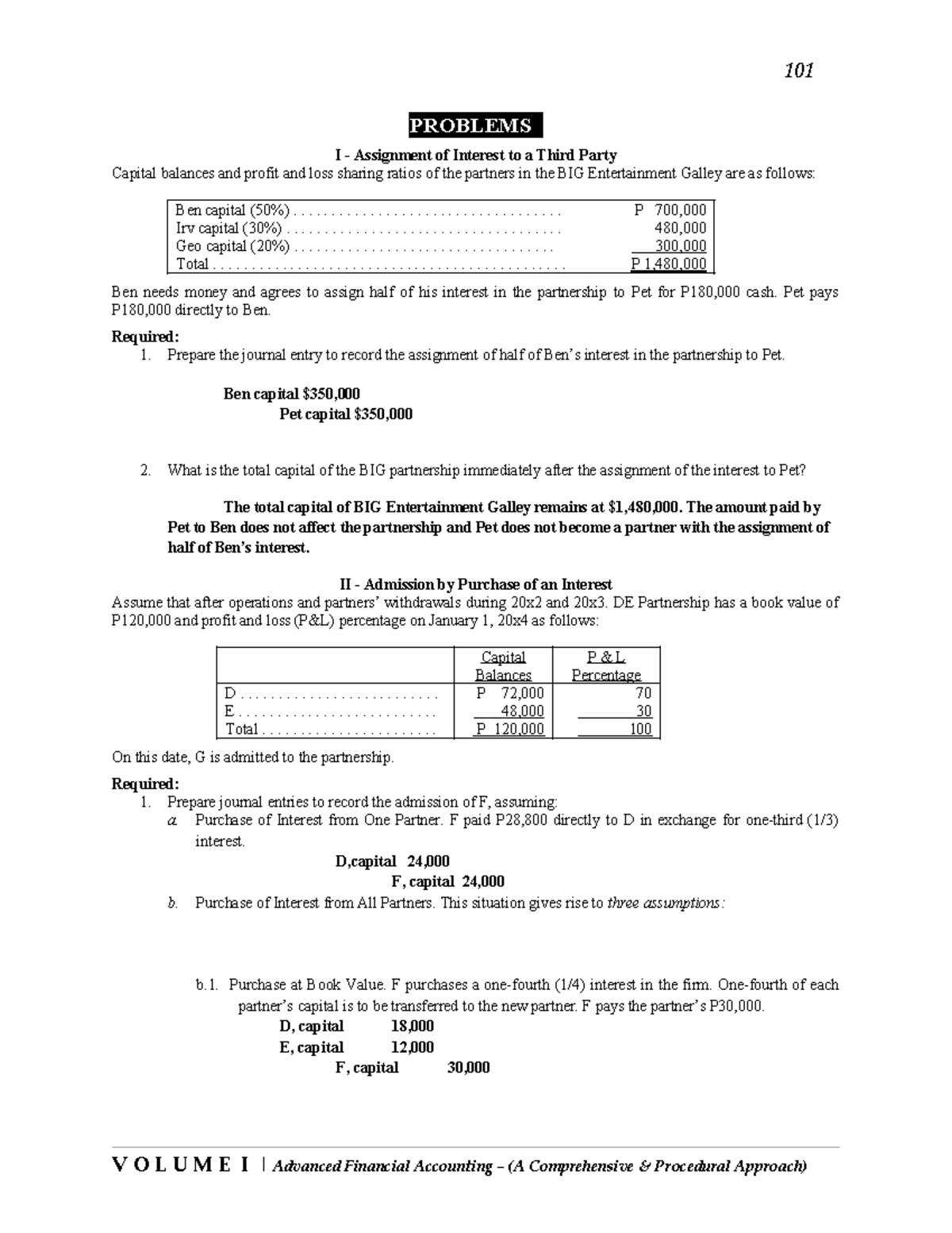 Toaz - About accounting - 101 PROBLEMS_ I - Assignment of Interest to a ...