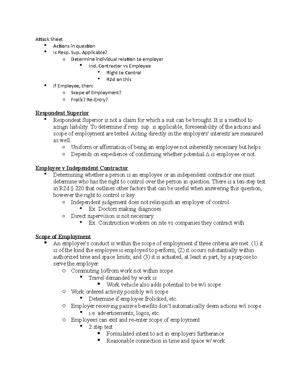 Attack Sheet - course outline - Attack Sheet Actions in question Is ...