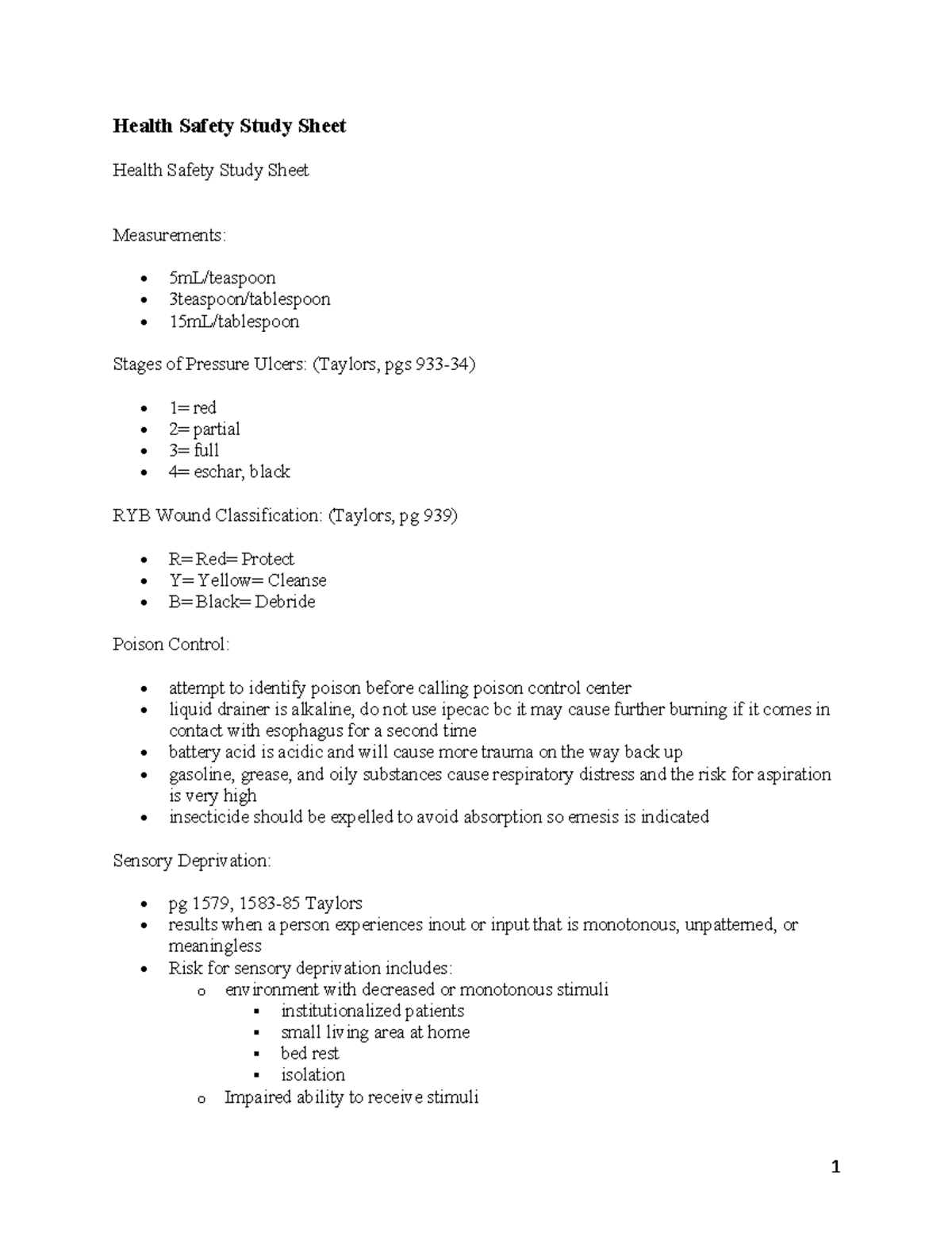 Health And Safety Study Guide at Diane Rearick blog