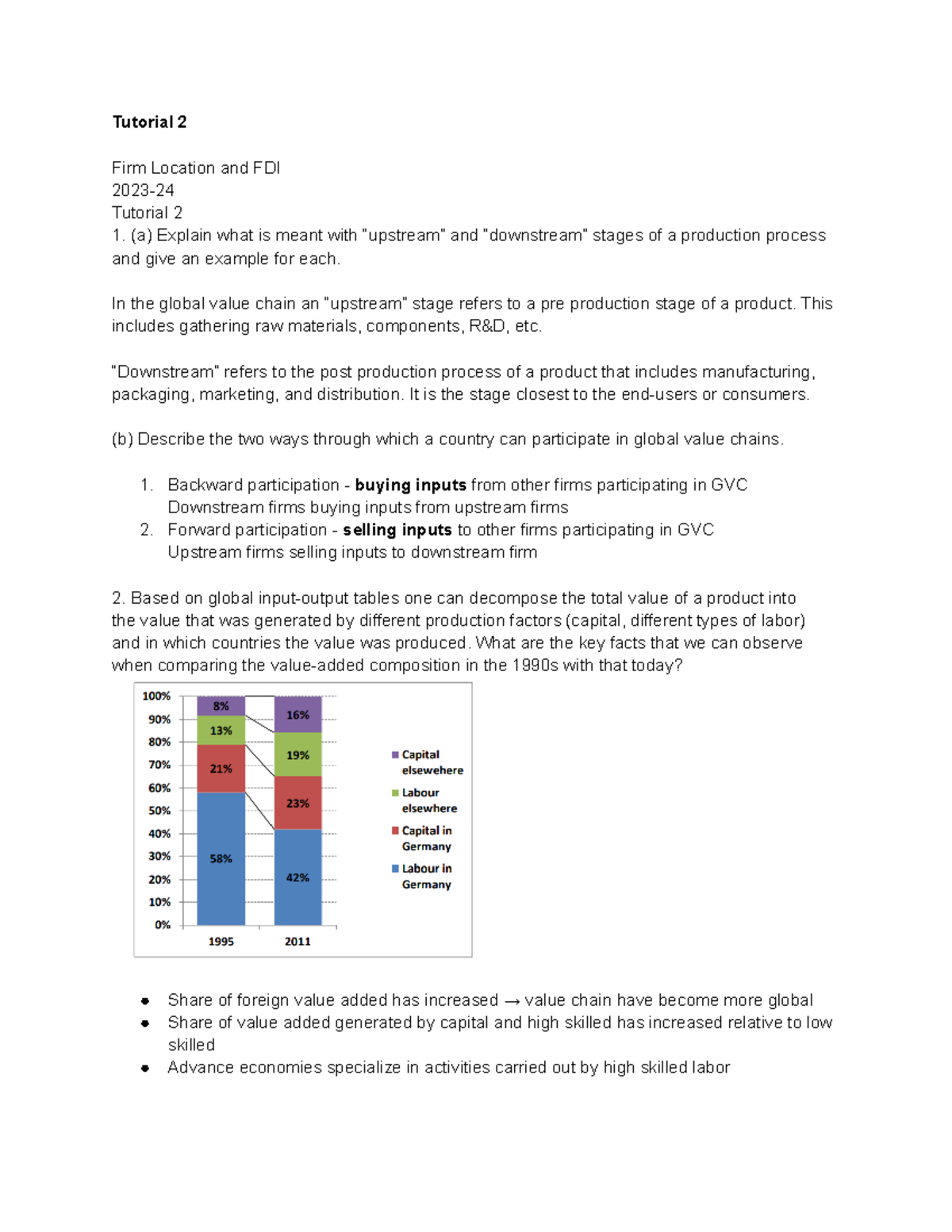 Tutorial 2 - Tutorial 2 Firm Location and FDI 2023- Tutorial 2 (a) Explain what is meant with ...