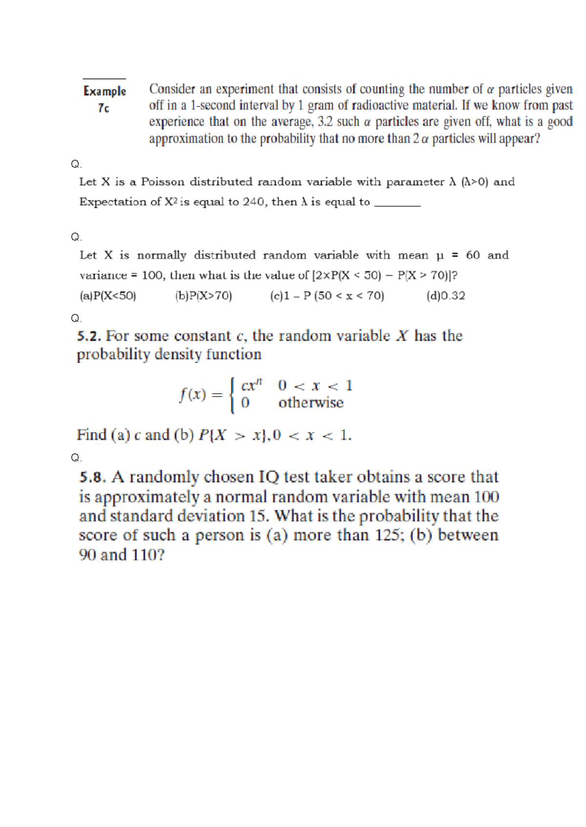 Probability Distributions - Example Consider an experiment that ...