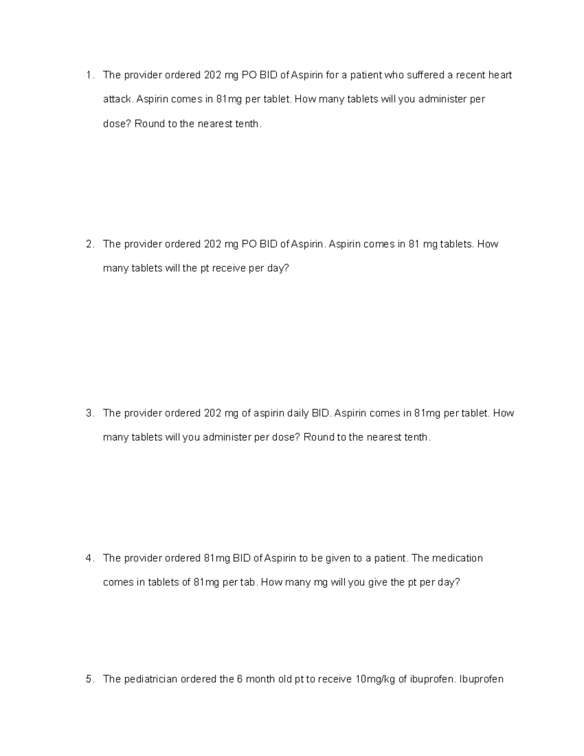 Med math Practice 1 - Active Learning Templates are designed to guide ...
