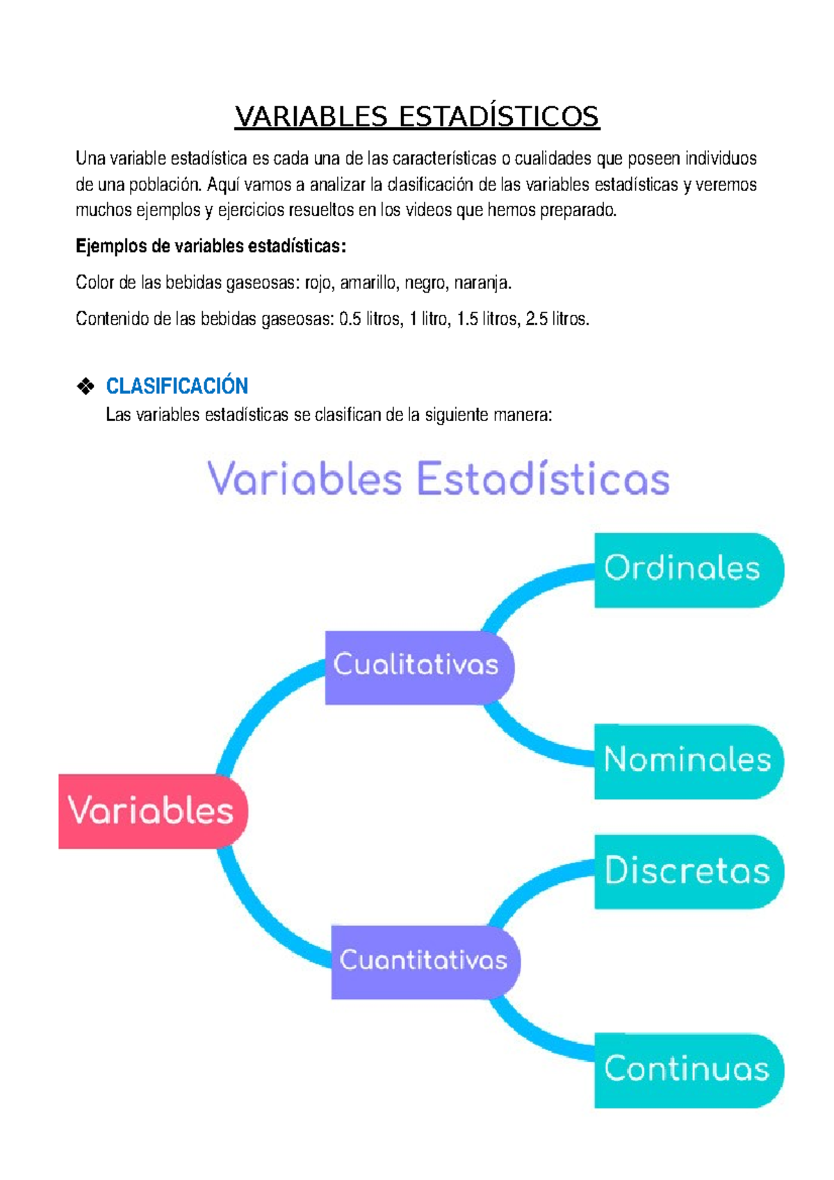 434541548-Variables-Estadisticos - VARIABLES ESTADÍSTICOS Una variable ...