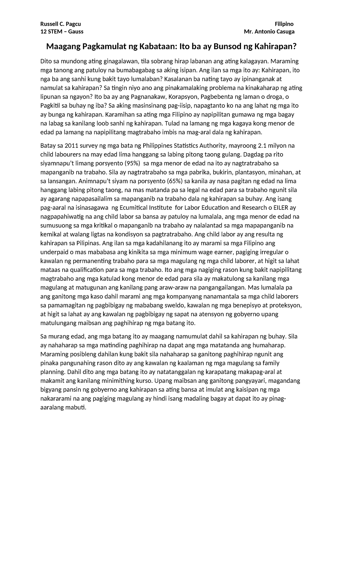 Inflation Rate (Auto Recovered) - Russell C. Pagcu Filipino 12 STEM ...