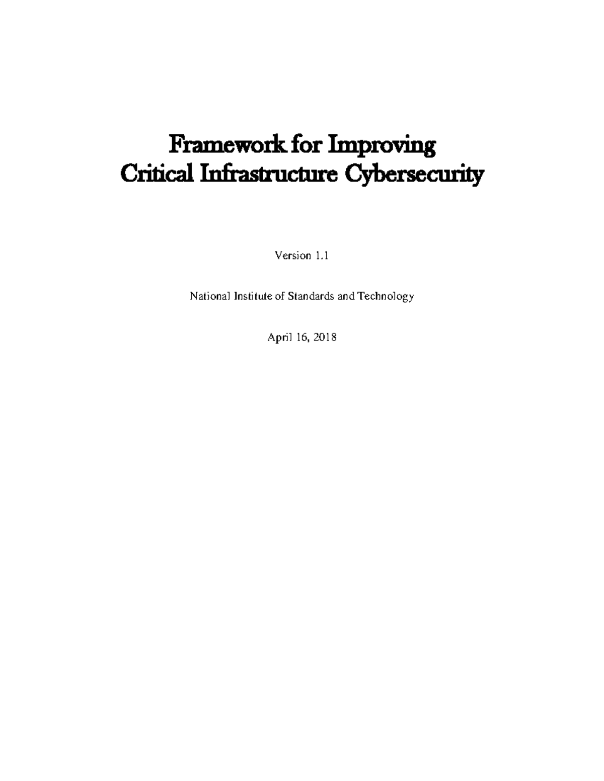 NIST - Hjjhh - Framework for Improving Critical Infrastructure ...