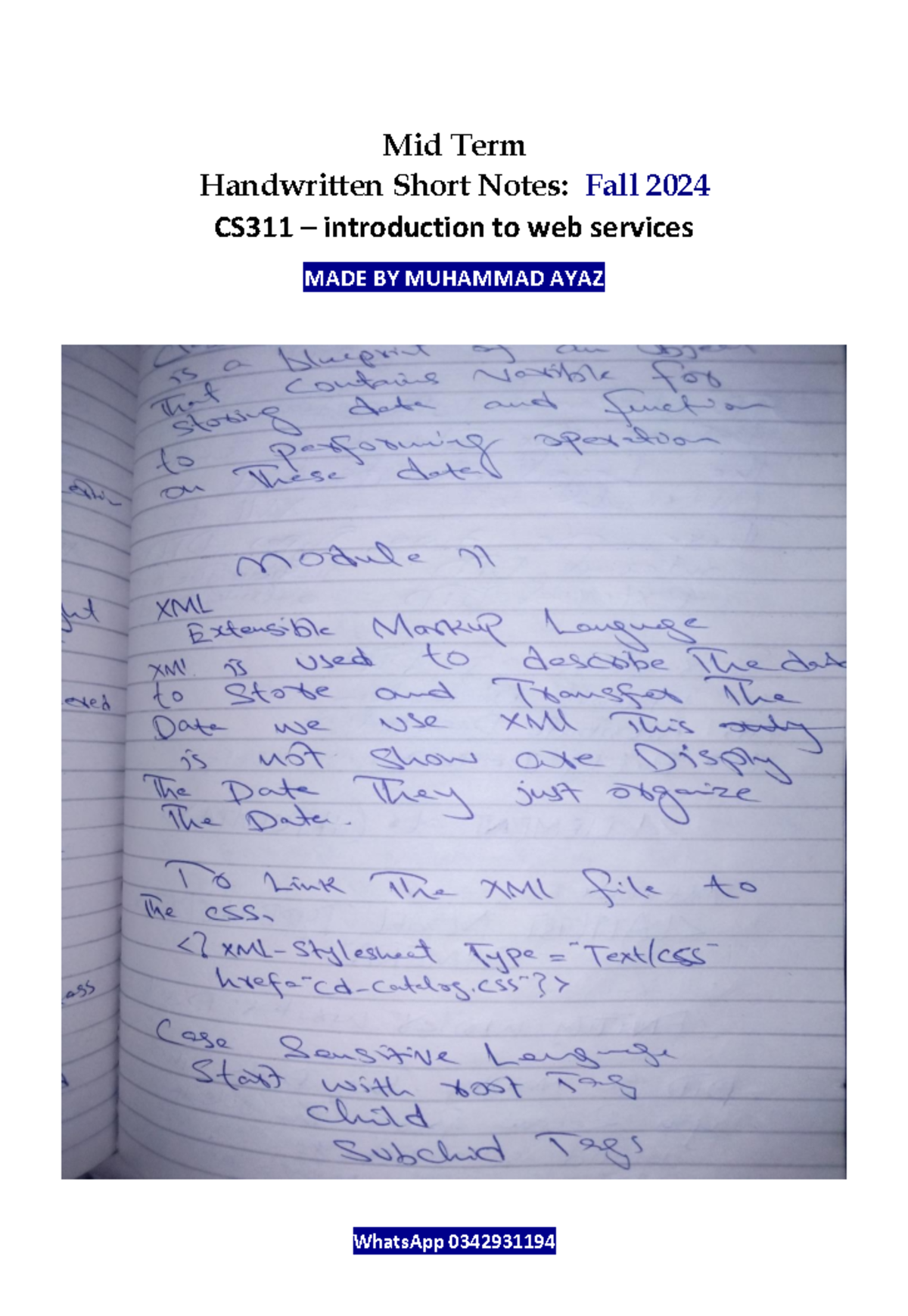CS311 Mid Term Handwritten-notes Made-by-Muhammad Ayaz - Introduction ... CS311 Mid Term Handwritten-notes Made-by-Muhammad Ayaz - Introduction ...