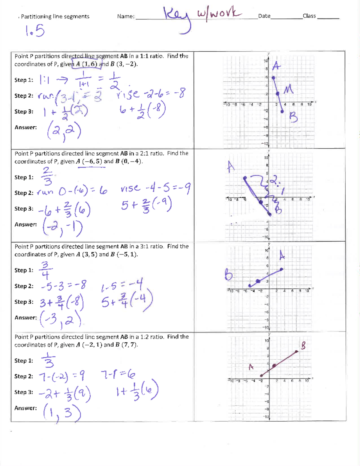 1.5 HW Key front work back no work - Class Name: Partitioning line ...