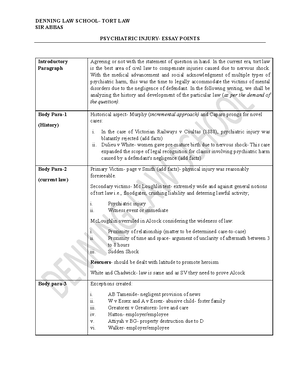 Article model answers AQ - ABDULQADIR NAEEM TORT LAW ARTICLE – MODEL ...