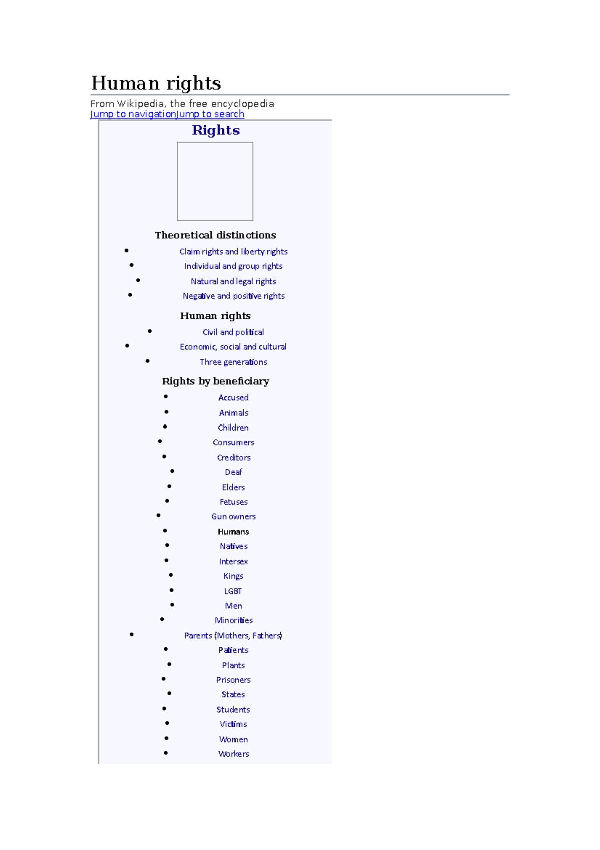 Human rights - Human rights ####### From Wikipedia, the free ...