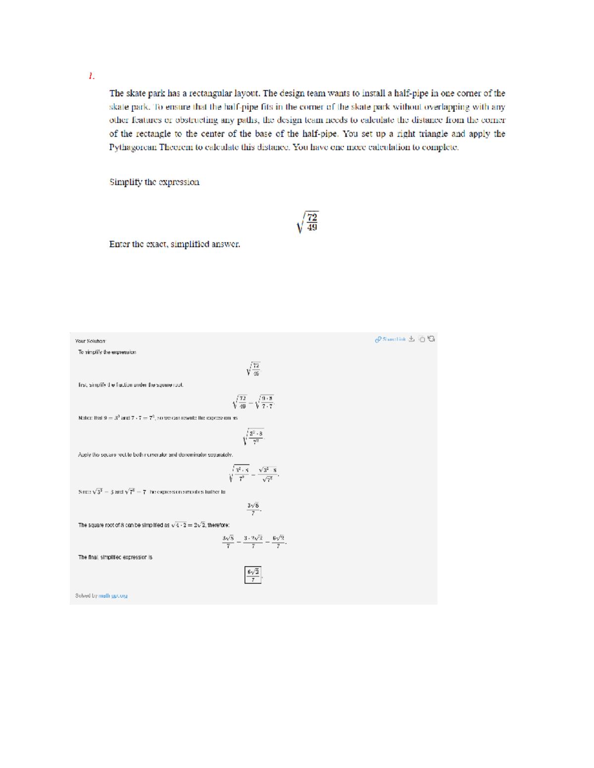 MAT 136 MOD 4 Discussion - 4. ANSWER: m 3 − 43 + 42 The given ...