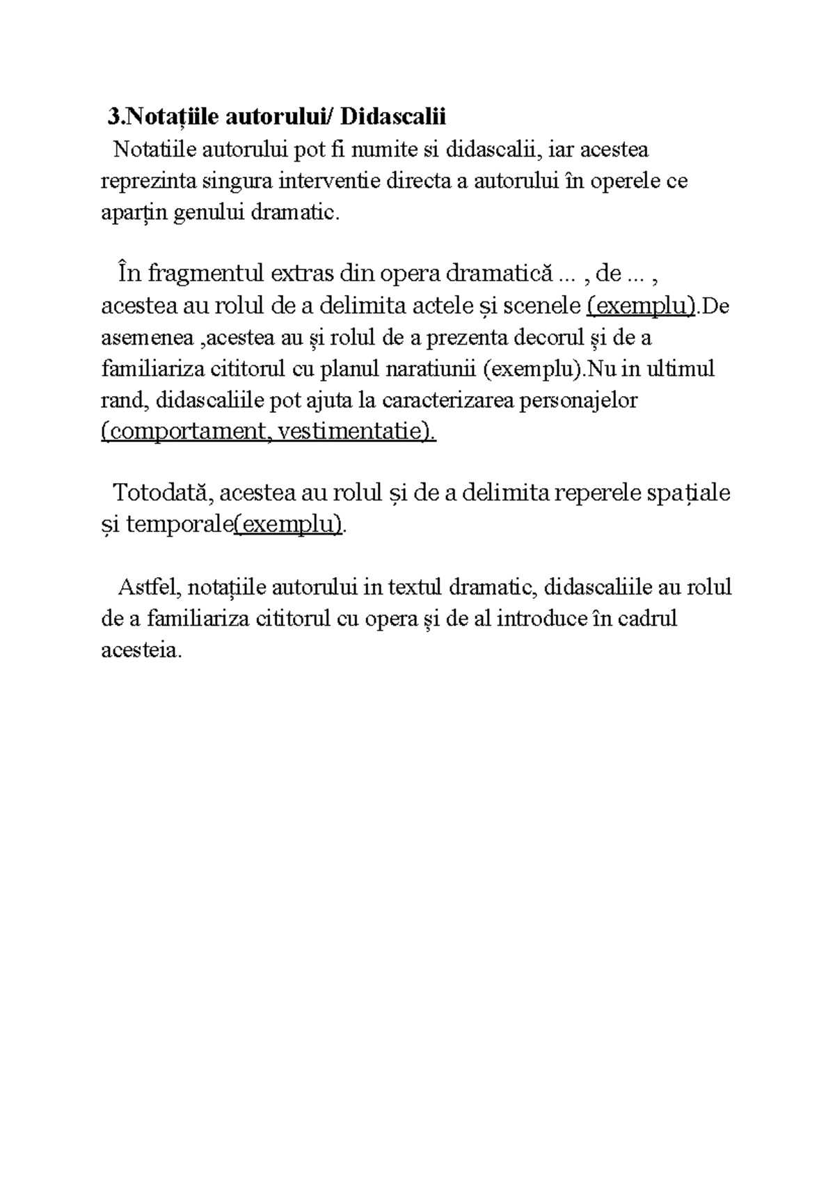 2-Notatiile autorului Didascalii - 3țiile autorului/ Didascalii ...