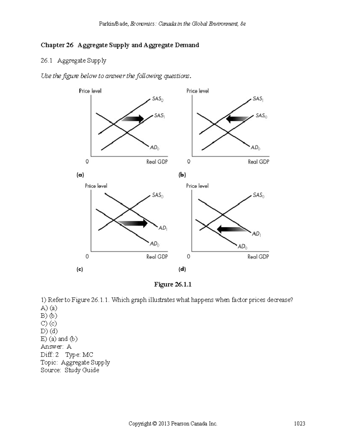Parkin 8e TIF ch26 Answer Key - Chapter 26 Aggregate Supply and ...