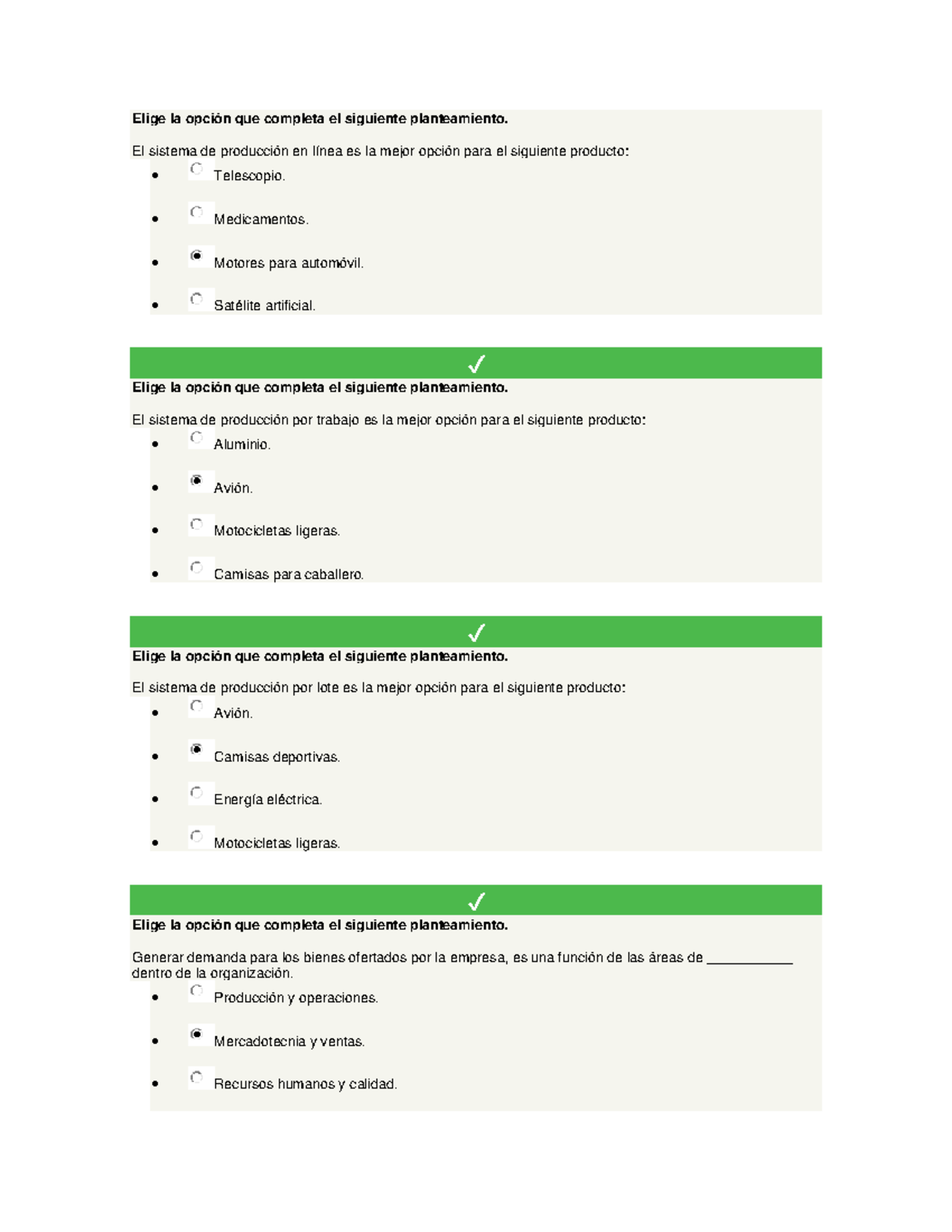 EA1 Ejercicio de control Conceptos de sistemas productivos, producto y su ciclo de vida - Elige ...