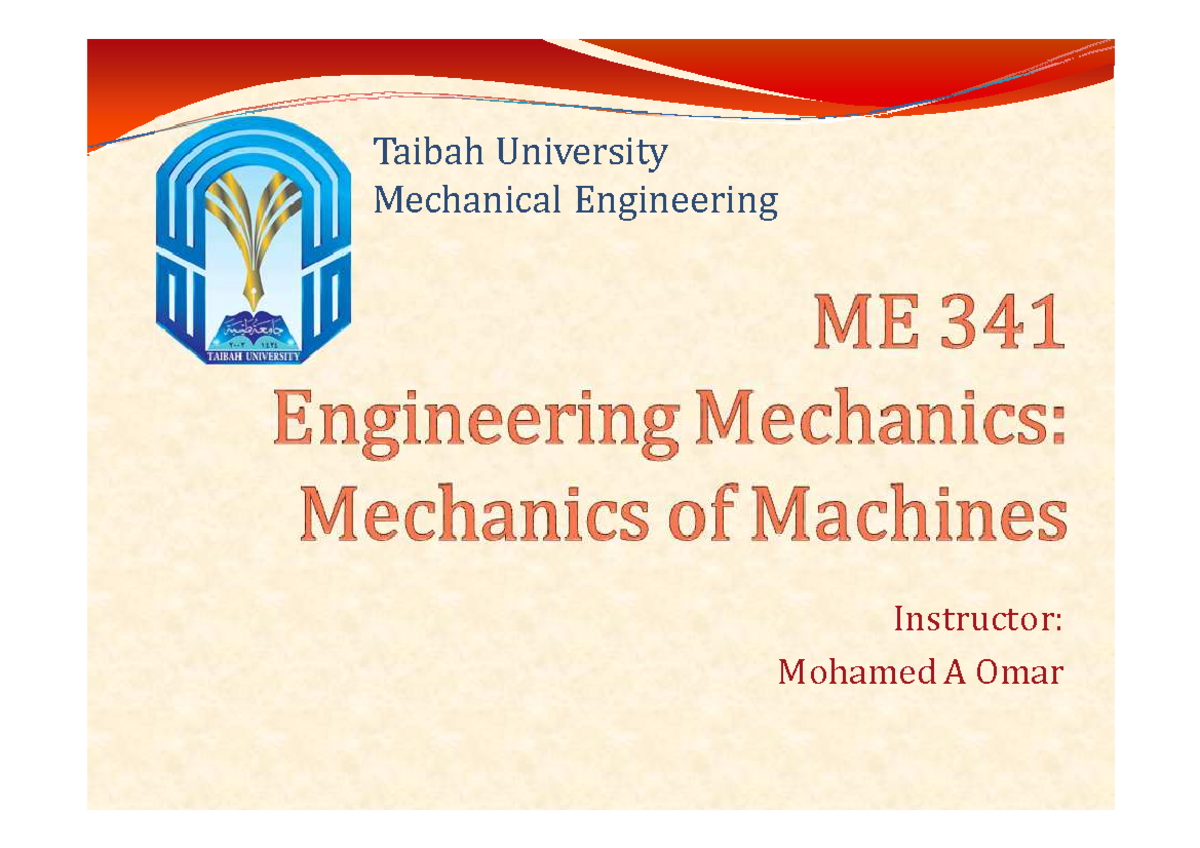 ME 341 - Chapter 2 - Lecture notes 2 - Course: ME 341 Taibah University ...